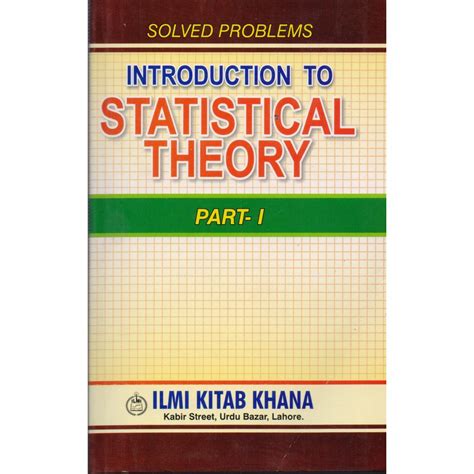 Ilmi Introduction To Statistical Theory Solved Paper Part 1 Price In