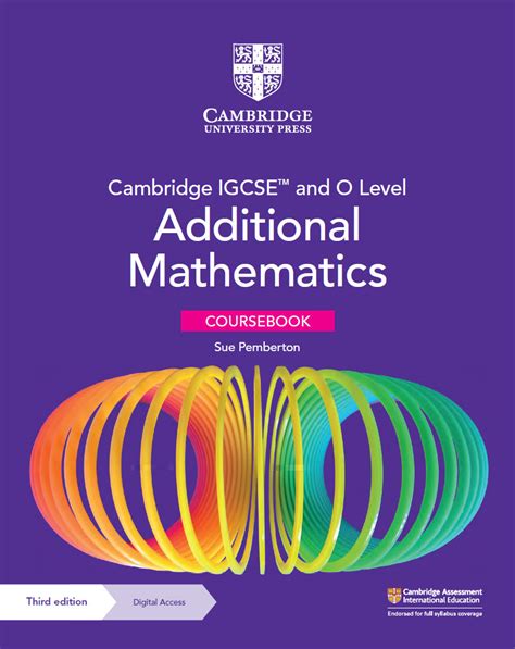 [download Pdf] Additional Mathematics Coursebook For Cambridge Igcse And O Level Sue Pemberton