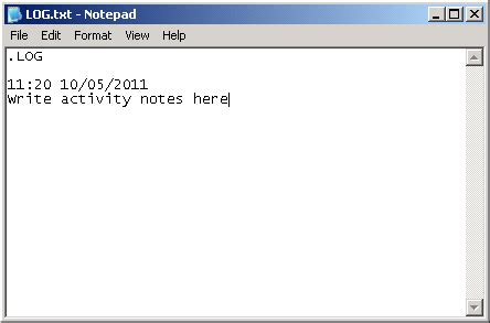 Logging Time Using Microsoft Notepad Chris Throup