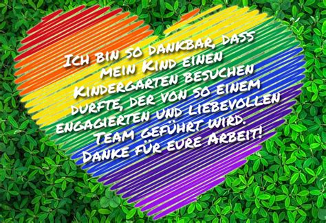 Danke an den Kindergarten, Erzieherin und Kindergärtnerin