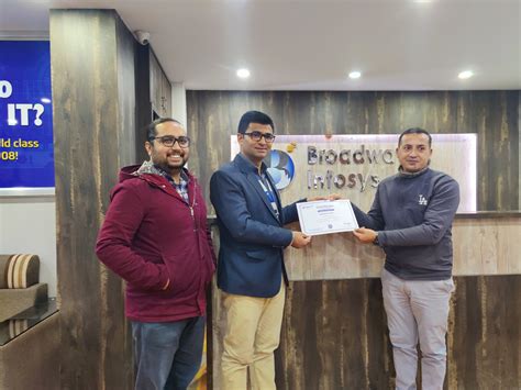 Certificate Distribution Broadway Infosys