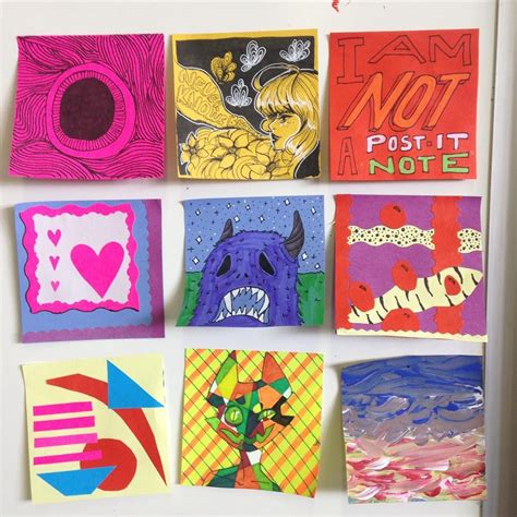 123 Post It Notes So Far Hoping For 256 By The End Of The Month Post It Note Art Ideas