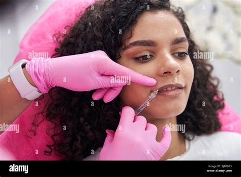 Patient Undergoes Procedure Of Contour Plastic Surgery Of Upper Lip