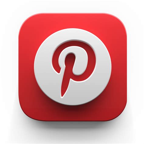 Pinterest App Logo In Big Sur Style 3d Render Icon Design Concept