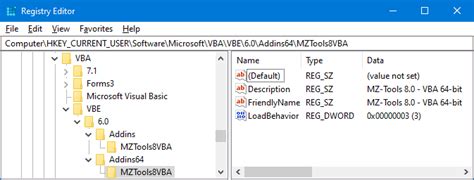 installation vba setup edition