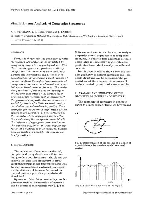 Pdf Simulation And Analysis Of Composite Structures