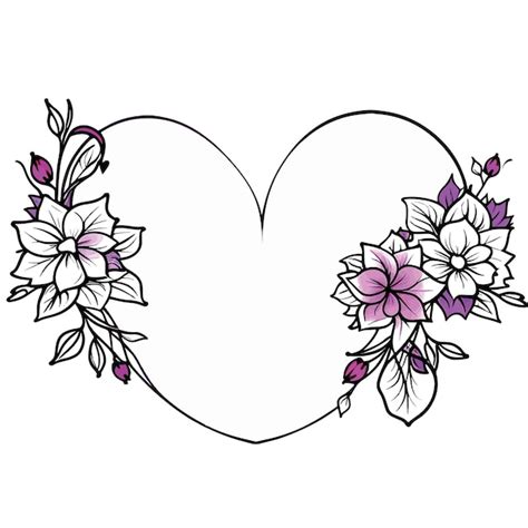 Premium Vector Hand Drawn Heart Border And Frame Purple