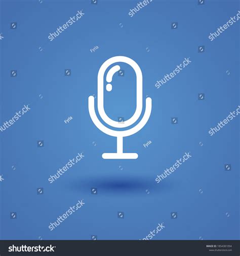 Microphone Line Icon Outline Vector Illustration Stock Vector Royalty Free 1854381094