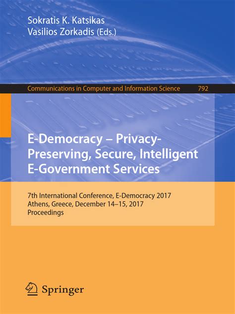 e democracy privacy preserving secure intelligent e government