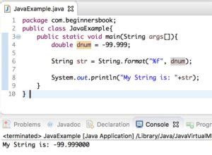 Java Convert Double To String Example
