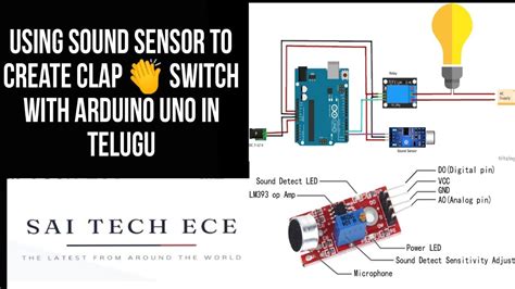 using sound sensor to create clap switch with arduino uno in telugu iot projects youtube