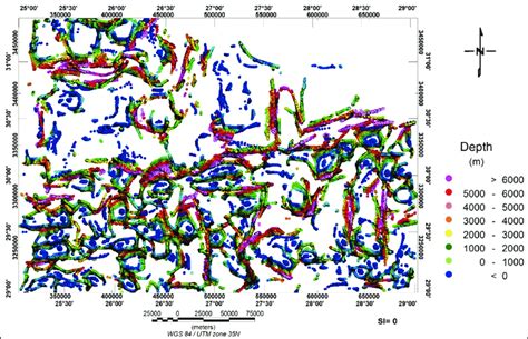 Resulted Euler Deconvolution From Rtp Aeromagnetic Data Using