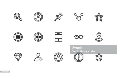 검은색 윤곽선 선 스타일로 설정된 사용자 인터페이스 필수 아이콘 0명에 대한 스톡 벡터 아트 및 기타 이미지 0명 Brand Name Smart Phone 검색