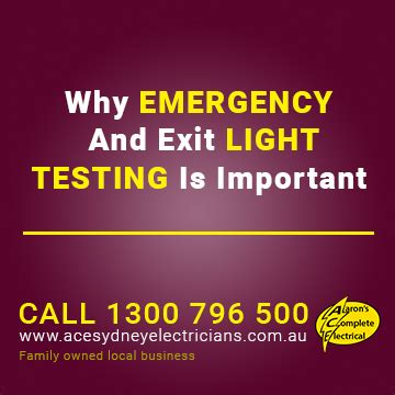 Why Emergency And Exit Light Testing Is Important ACE Sydney Electricians