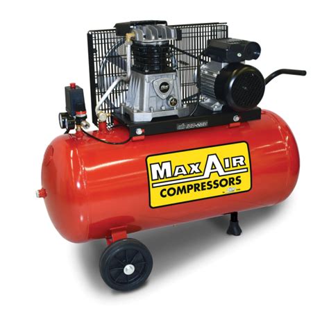 Монофазен компресор MaxAir 100 литра дебит - модел AB 100/3-MC-R3000-FC ...