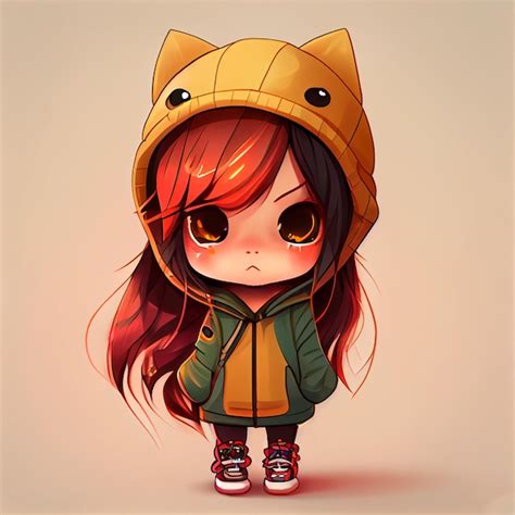 Premium Ai Image Anime Chibi Style Girl Character Generative Ai