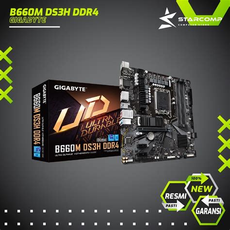 Jual Gigabyte B660m Ds3h Intel Lga1700 B660 Ddr4 Motherboard Alder Lake Shopee Indonesia