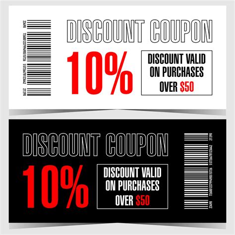 Discount Coupon T Voucher Or Certificate With 10 Percent Discount