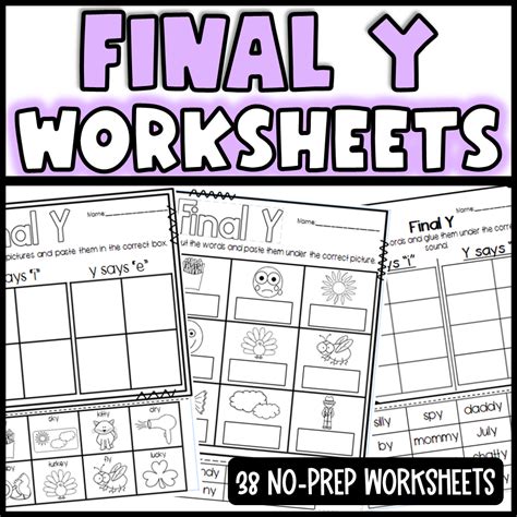 Final Y Worksheets Y Says Long I Or Long E Made By Teachers