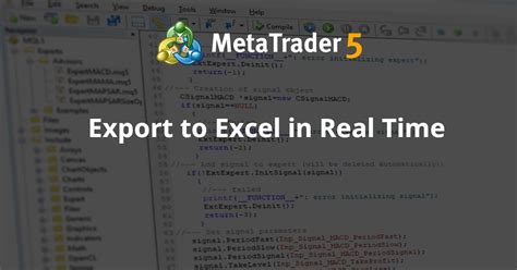 Free Download Of The Export To Excel In Real Time Library By Sangmane For Metatrader 4 In