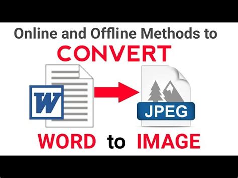 How To Convert Word File To JPEG Image File Hindi YouTube