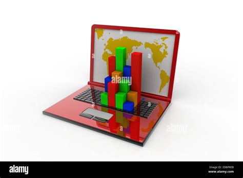 Graph In Computer Stock Photo Alamy