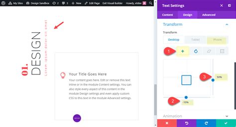 how to rotate text for unique layout designs in divi tutorial free