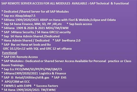 Sap ECC Server Access At 1000 Month In Secunderabad ID 2850648964062