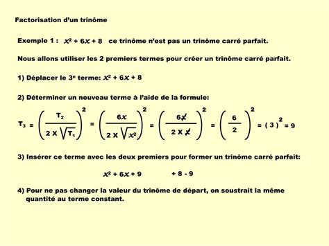 Ppt Factorisation Par La Complétion Du Carré Powerpoint Presentation