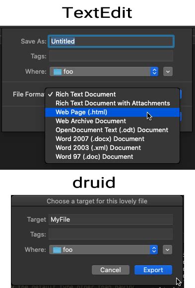 macos support choosing file formats in the file dialog · issue 998