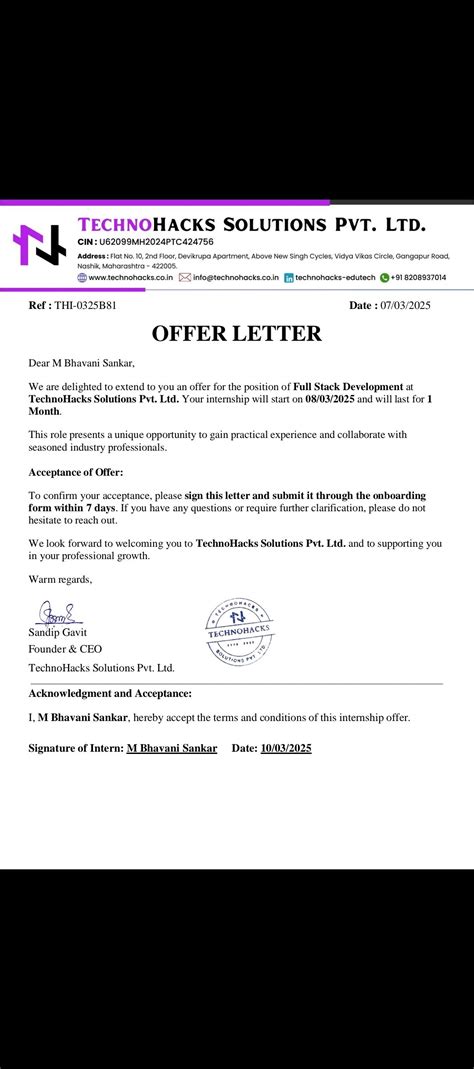 Internship Fullstackdevelopment Technohacks Learning Growth