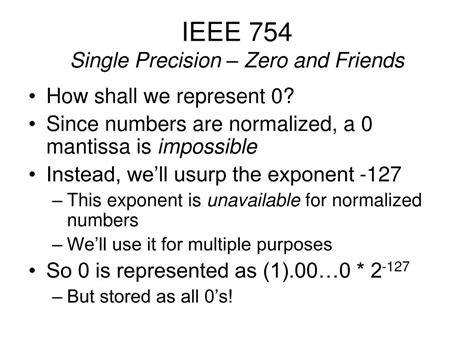 Ppt Ieee Floating Point Standards Powerpoint Presentation Free