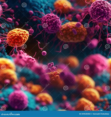 Vibrant 3d Visualization Of Exosomes Interacting With Skin Cells In