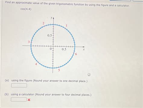 solved find an approximate value of the given trigonometric