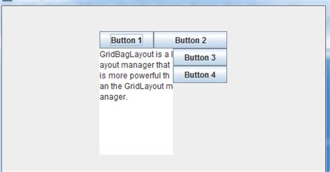 Java Programs GridBagLayout