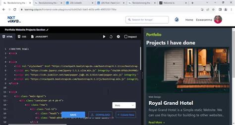 i developed a responsive portfolio website projects section using html css bootstrap and flexbox