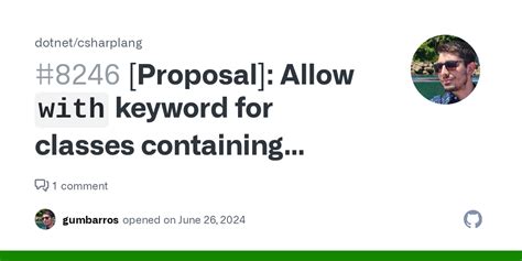 [proposal] Allow `with` Keyword For Classes Containing Constructor Expecting Itself · Issue