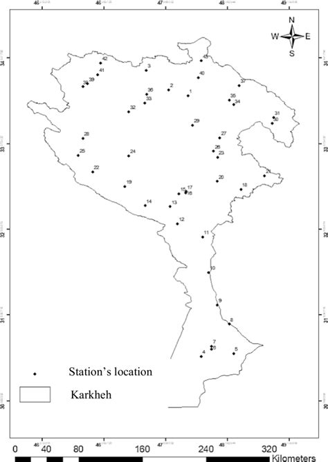 location of stations in karkheh basin download scientific diagram