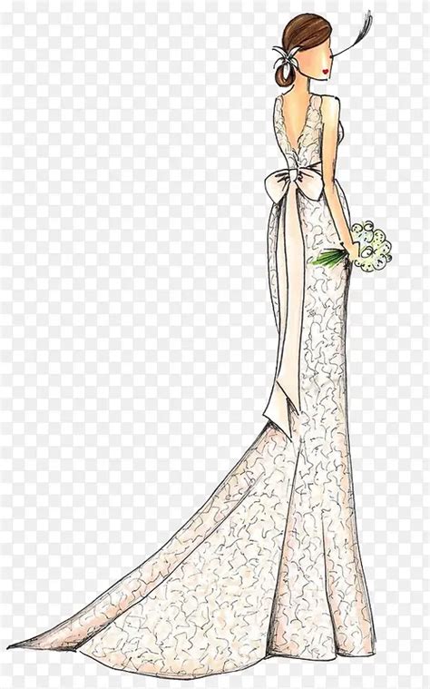 手绘婚纱背影png图片素材下载图片编号9927777 Png素材网