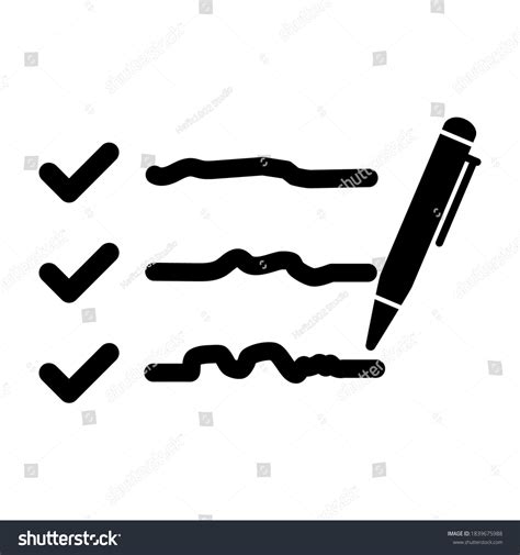 Check List Icons Graphic Design Vector Stock Vector Royalty Free