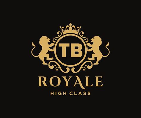 Golden Letter Tb Template Logo Luxury Gold Letter With Crown Monogram
