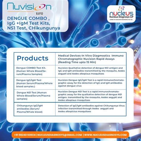 Nucleus Diagnosys Llp On Linkedin Dengue Combo Ns1