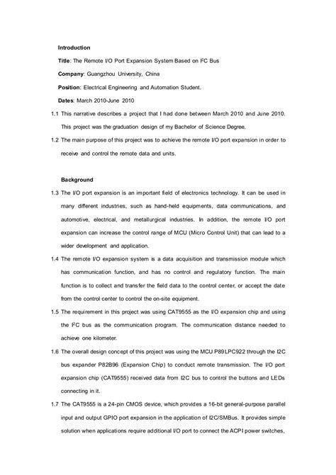 The Remote Io Port Expansion System Based On I2c Bus Pdf