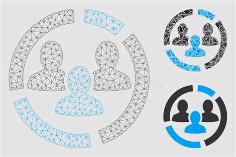 Demography Diagram Vector Mesh 2d Model And Triangle Mosaic Icon Stock Vector Illustration Of