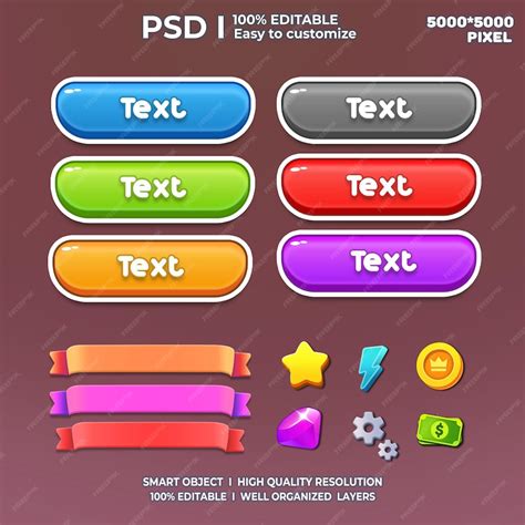 game kit 2d game ui user interface casual game ui ui kit ui art cartoon