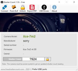 Free Shutter Count Download