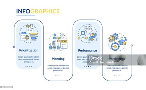 Time Management Prioritization Rectangle Infographic Template Stock