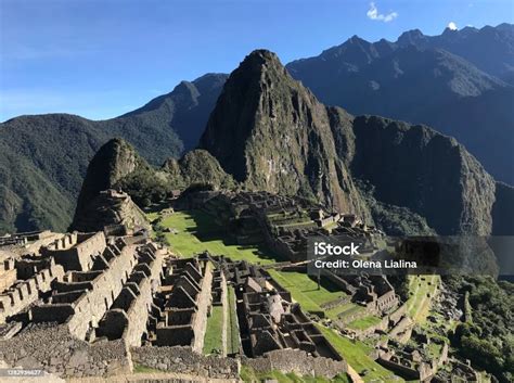 마추 픽추 위대한 신비한 잃어버린 도시 인카 제국 안데스 산맥과 녹색 열대 열대 우림 페루 남미를 둘러싸고 파노라마 뷰 마운트