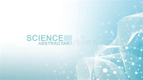 Modern Abstract Molecules Structure For Science Or Medical Background Dna Helix Or Atom