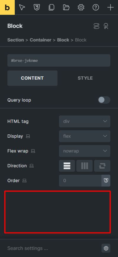 Solved After Wrapping An Element In The Structure Panel Incomplete Layout Settings Appear